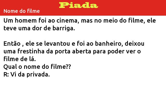 Nome do filme - Nome do Filme - Piadas Gratis (5540)